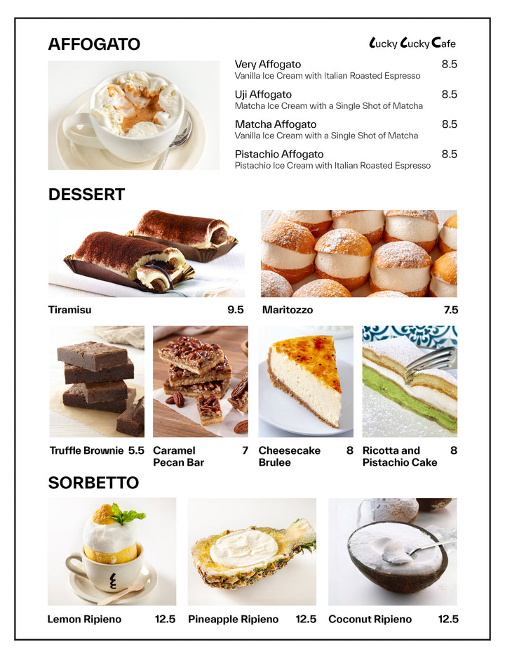 Menu 2 – Lucky Lucky Cafe